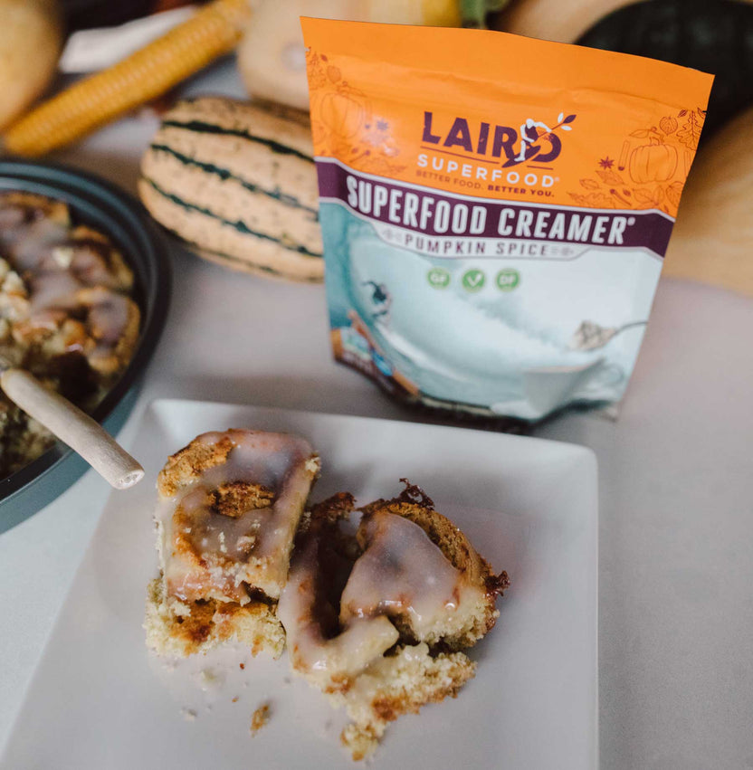 Gluten-Free Pumpkin Spice Cinnamon Rolls | Laird Superfood