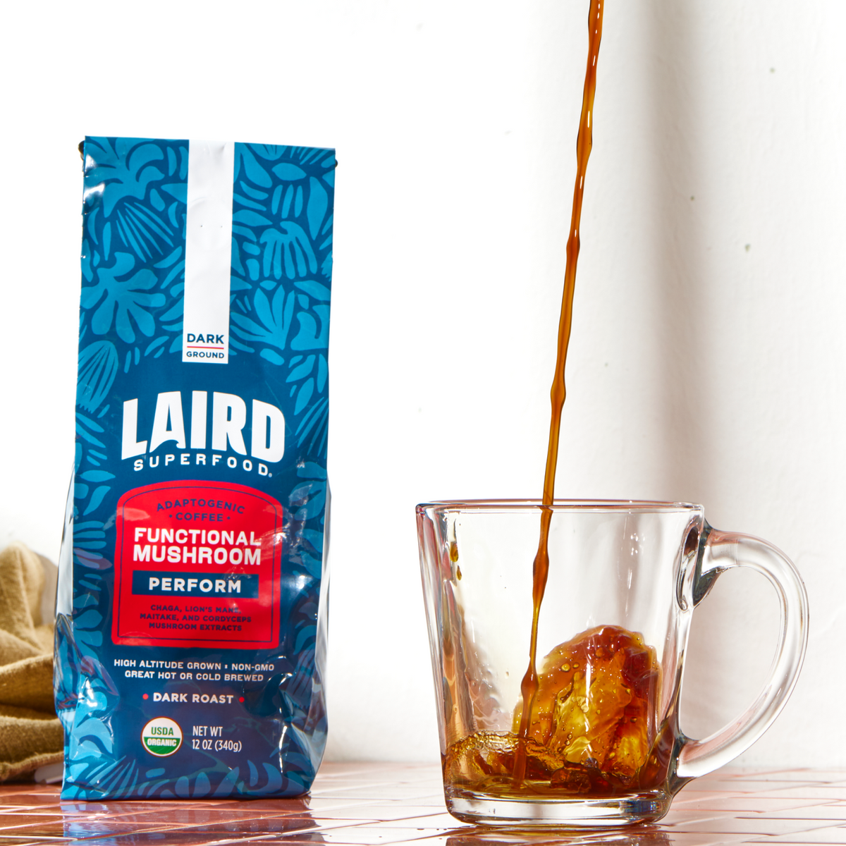 Organic PERFORM Functional Mushroom Coffee - Medium Roast Ground ...