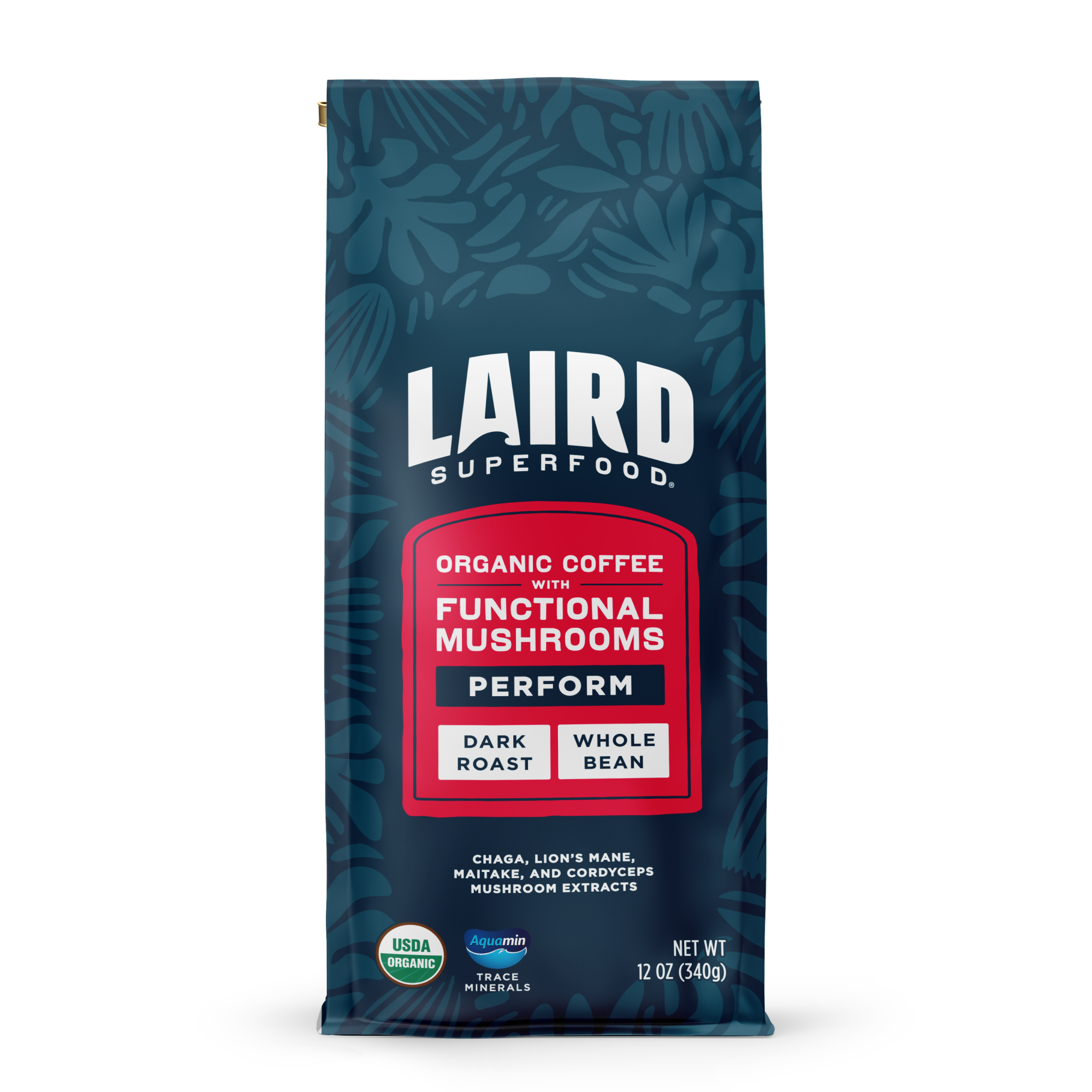 Organic Perform Functional Mushroom Whole Bean Dark Roast Coffee ...