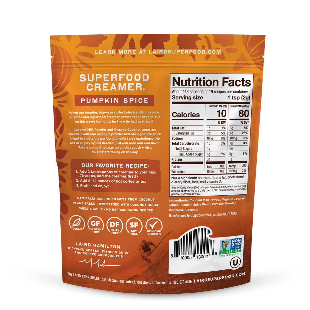 Pumpkin Spice Superfood Creamer© | Laird Superfood