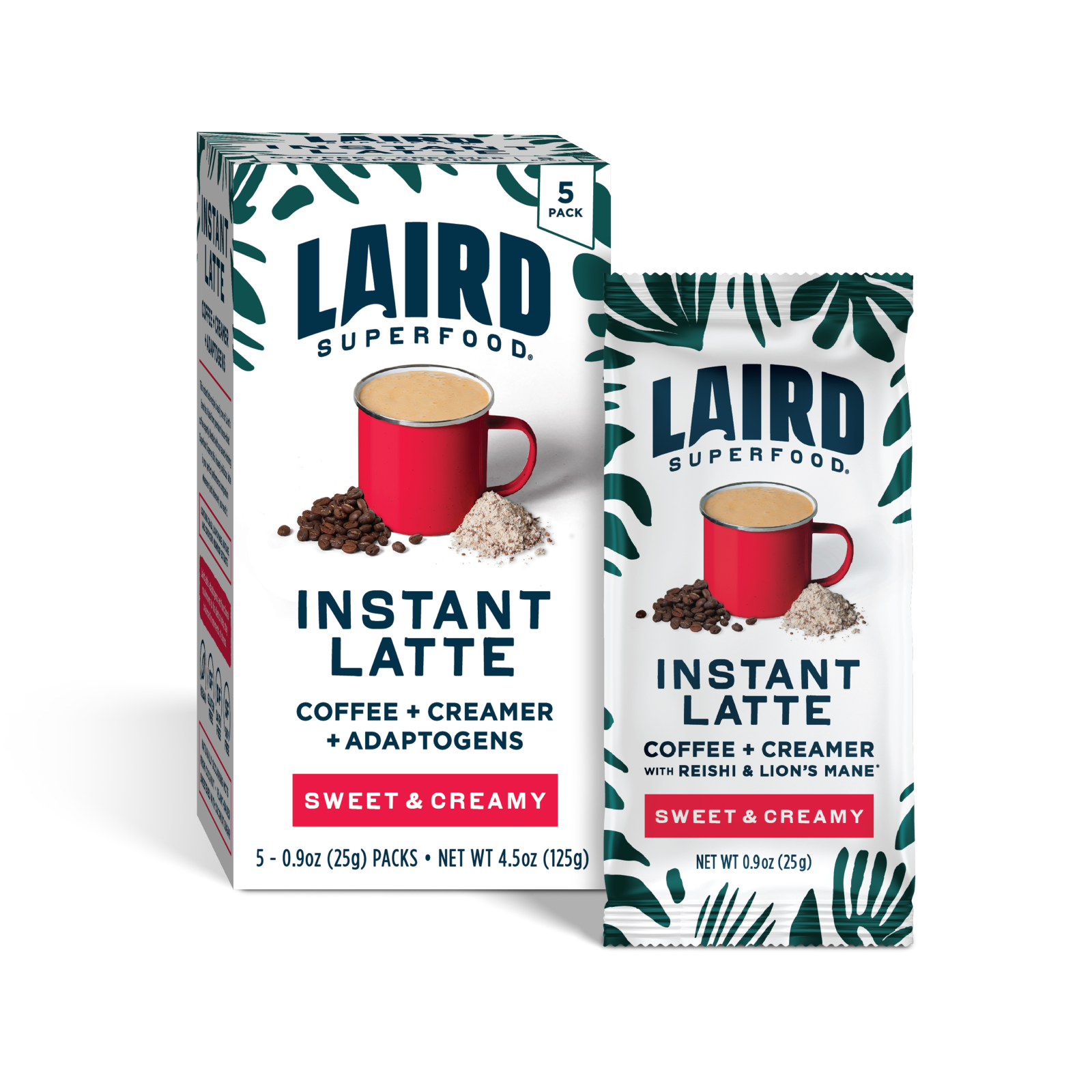 Sweet & Creamy Instant Latte with Adaptogens Single Serve | Laird Superfood