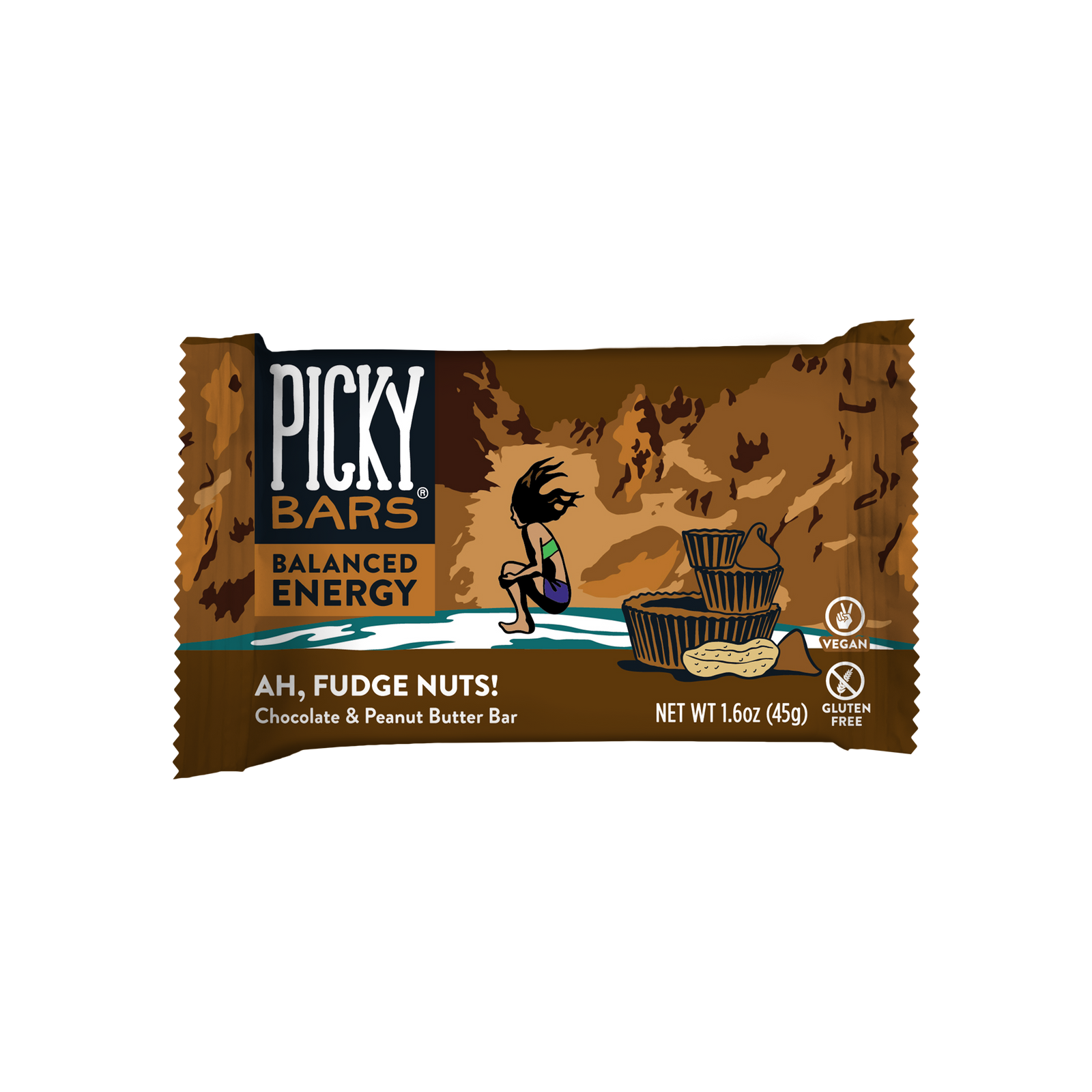 Ah, Fudge Nuts! Bar with Chocolate & Peanut Butter | Laird Superfood