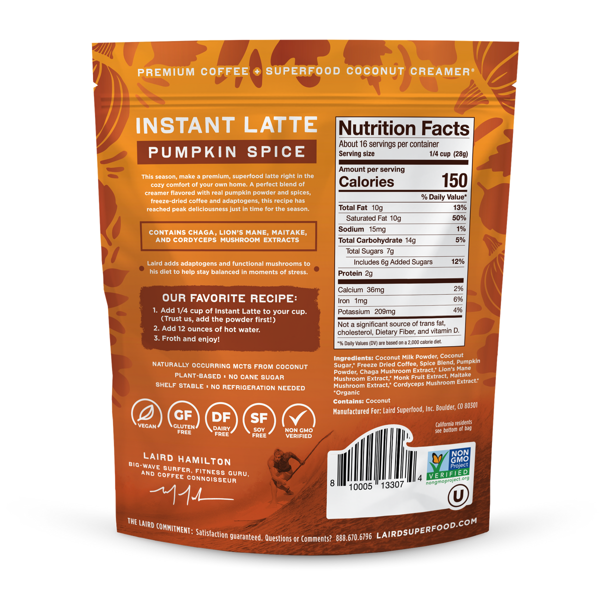 Pumpkin Spice Instant Latte with Adaptogens | Laird Superfood