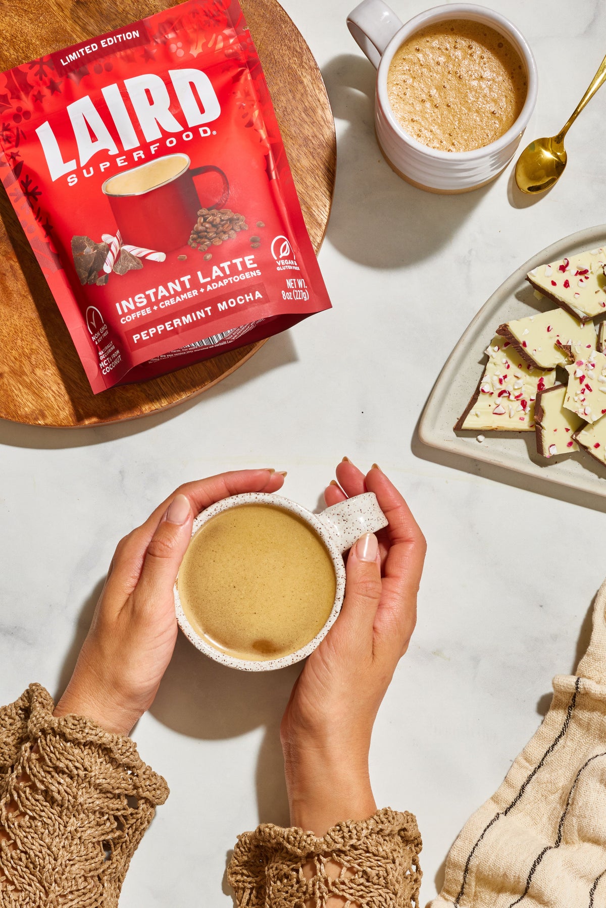 Peppermint Mocha Instant Latte with Adaptogens | Laird Superfood